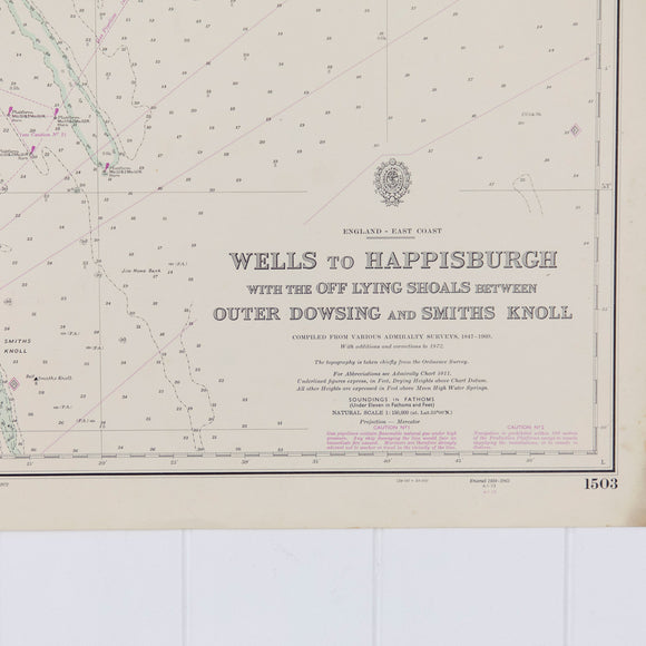 England - Wells to Happisburgh Chart/Map – Coastal Vintage